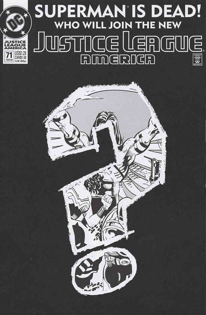 Justice League America #71SC VF; DC | Dan Jurgens Superman is Dead! - w ...