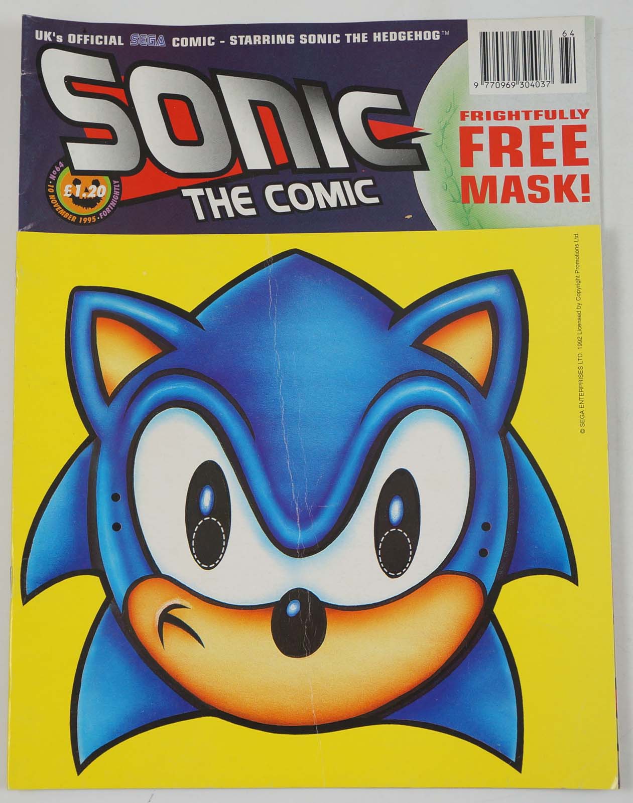 Sonic the Comic #64A FN ; Fleetway Quality | Hedgehog with mask | Comic ...